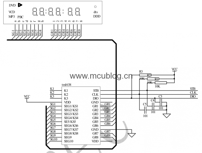 STM32驱动TM1638代码详细说明_例程 | MCU起航